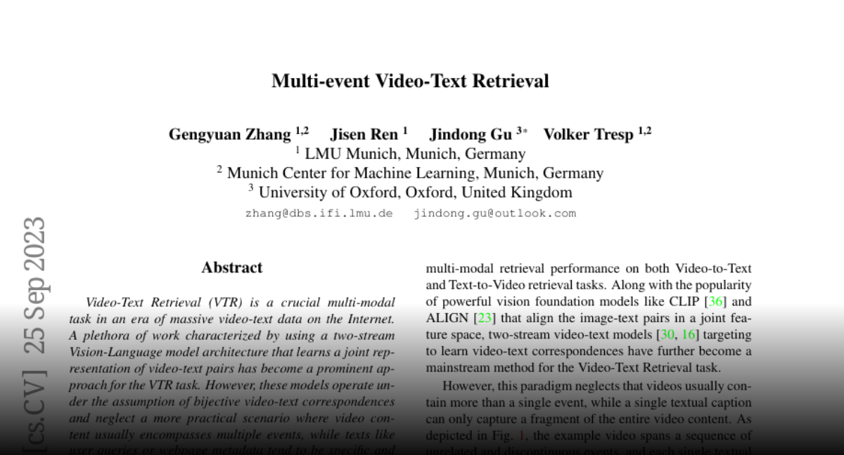 Paper page - Multi-event Video-Text Retrieval Paper page - Multi-event Video-Text Retrieval
