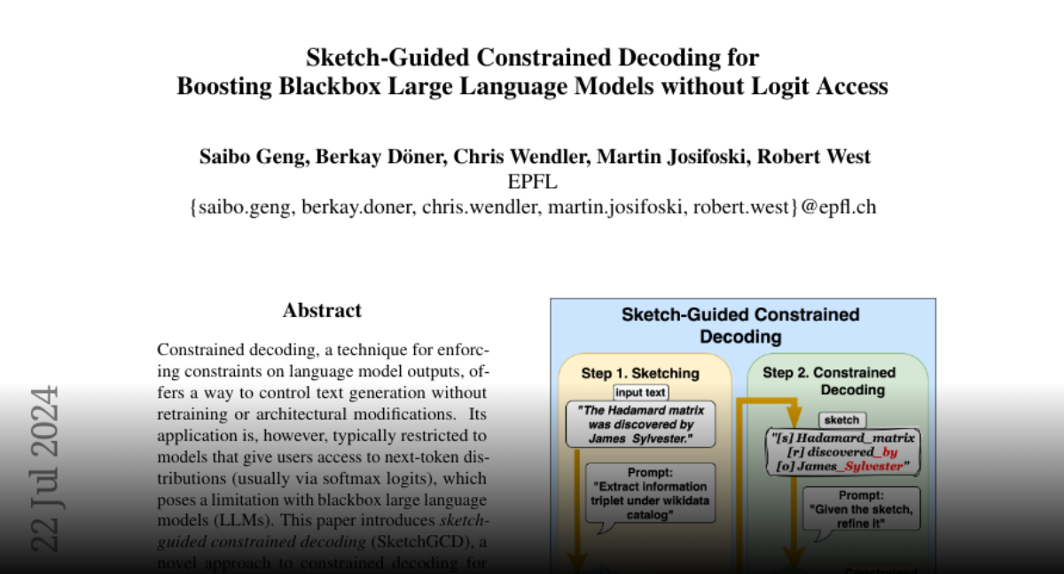 Paper Page Sketch Guided Constrained Decoding For Boosting Blackbox Large Language Models 0183