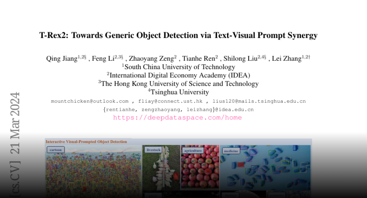 Paper Page T Rex2 Towards Generic Object Detection Via Text Visual