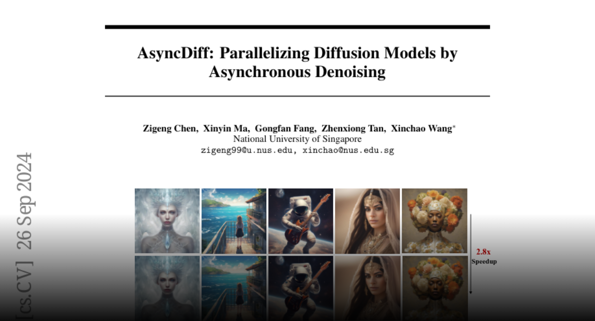 Paper page - AsyncDiff: Parallelizing Diffusion Models by Asynchronous ... Paper page - AsyncDiff: Parallelizing Diffusion Models by Asynchronous ...