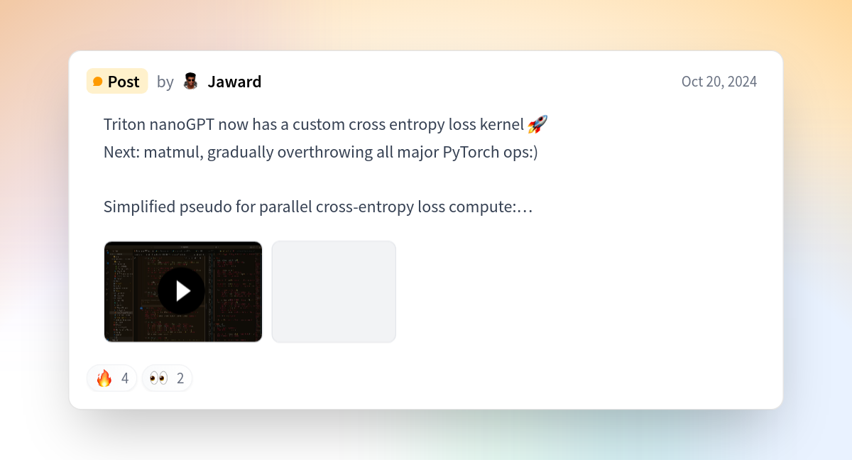 @Jaward on Hugging Face: @Jaward on Hugging Face: