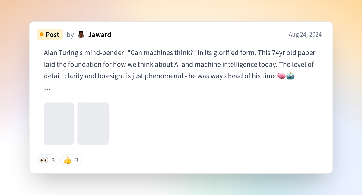 @Jaward on Hugging Face: @Jaward on Hugging Face: