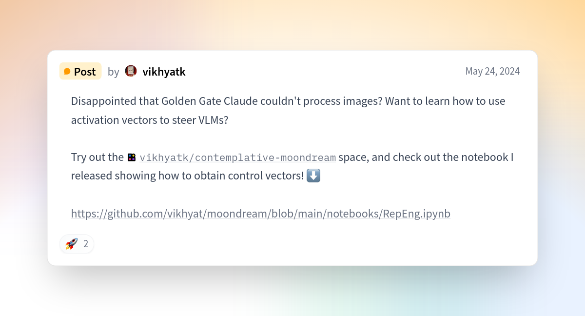@vikhyatk on Hugging Face: @vikhyatk on Hugging Face: