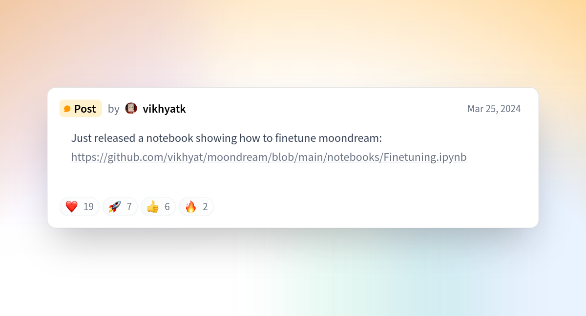 @vikhyatk on Hugging Face: @vikhyatk on Hugging Face: