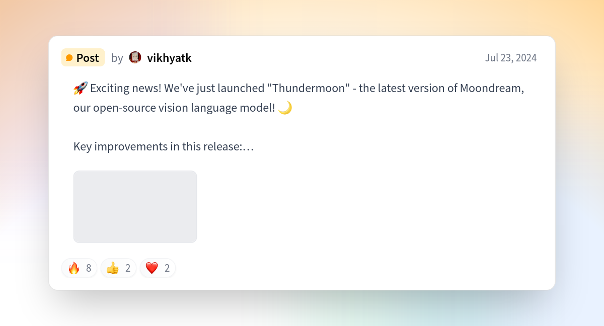 @vikhyatk on Hugging Face: @vikhyatk on Hugging Face: