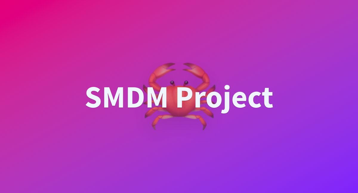 Akshay-GV/SMDM-Project at main Akshay-GV/SMDM-Project at main