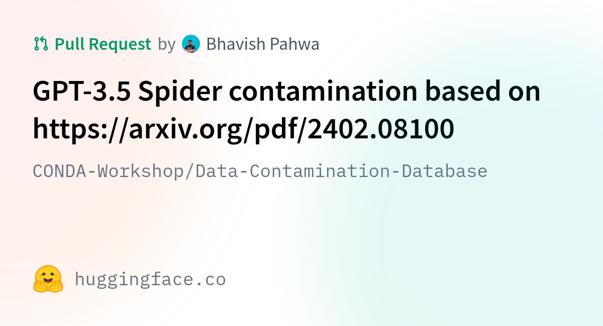 Conda Workshop Data Contamination Database · Gpt 3 5 Spider Contamination Based On Arxiv