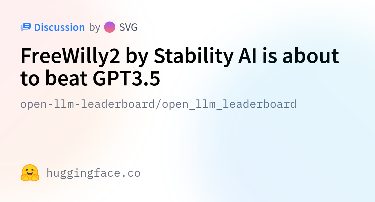 HuggingFaceH4/open_llm_leaderboard · FreeWilly2 by Stability AI is ... HuggingFaceH4/open_llm_leaderboard · FreeWilly2 by Stability AI is ...