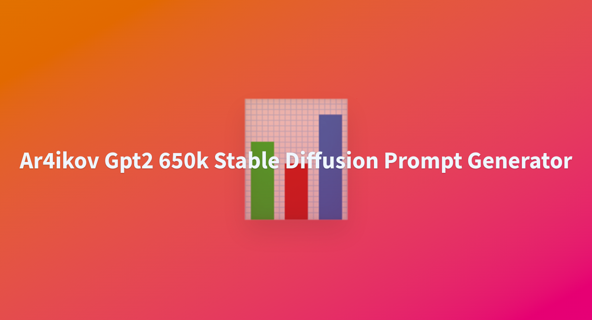 Ar4ikov Gpt2 650k Stable Diffusion Prompt Generator - a Hugging Face ... Ar4ikov Gpt2 650k Stable Diffusion Prompt Generator - a Hugging Face ...