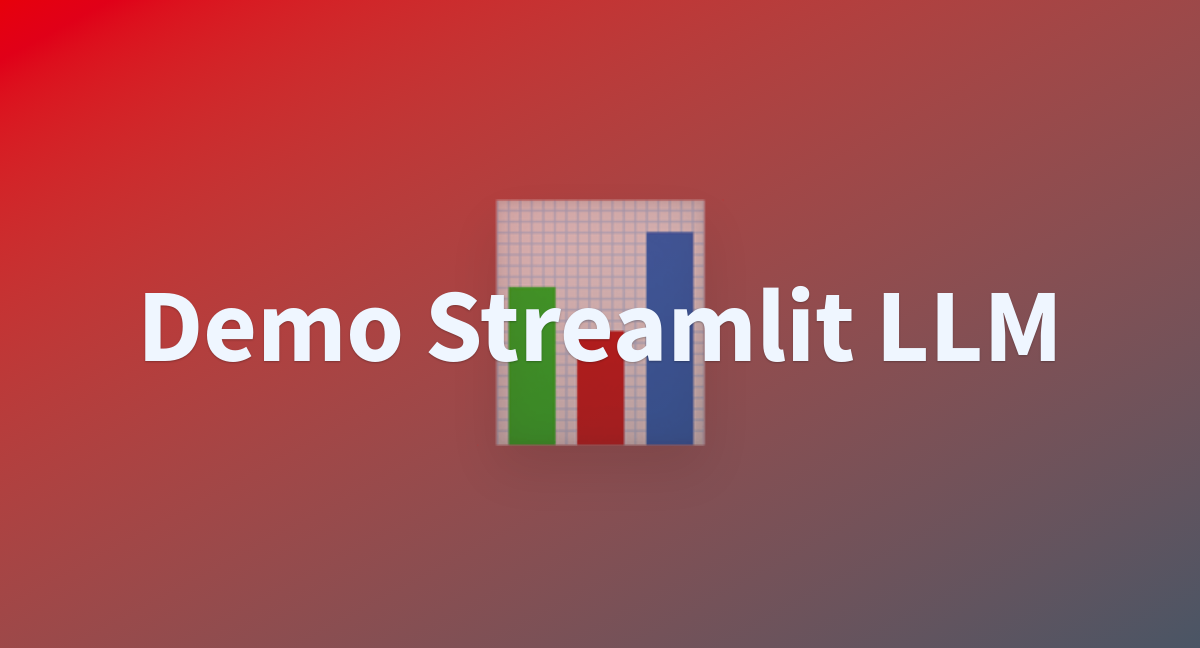 Demo Streamlit LLM - a Hugging Face Space by MriLevi Demo Streamlit LLM - a Hugging Face Space by MriLevi