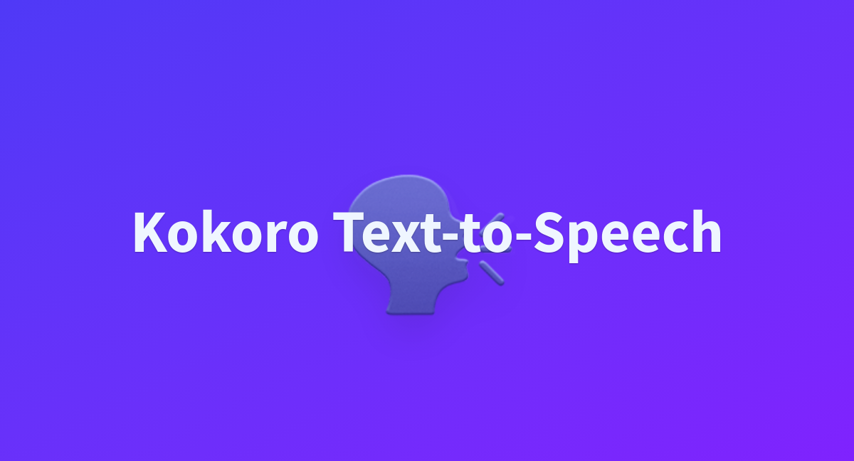 Kokoro Text-to-Speech - a Hugging Face Space by Nymbo Kokoro Text-to-Speech - a Hugging Face Space by Nymbo