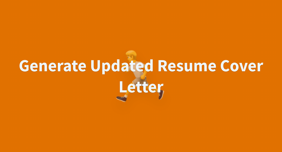 Generate Updated Resume Cover Letter A Hugging Face Space By Pravins