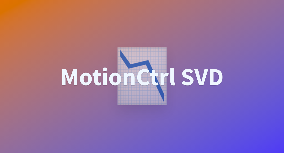 MotionCtrl SVD - a Hugging Face Space by TencentARC MotionCtrl SVD - a Hugging Face Space by TencentARC