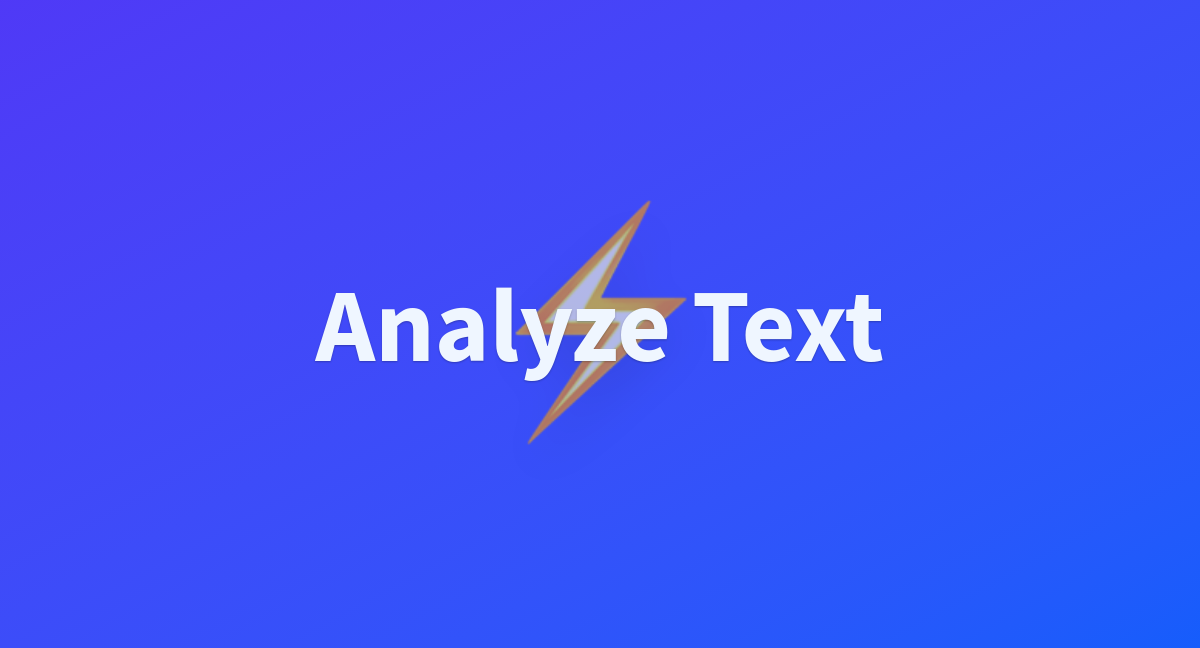 Analyze Text A Hugging Face Space By Datasciencedojo