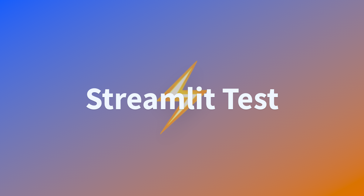 Streamlit Test - a Hugging Face Space by free-x Streamlit Test - a Hugging Face Space by free-x