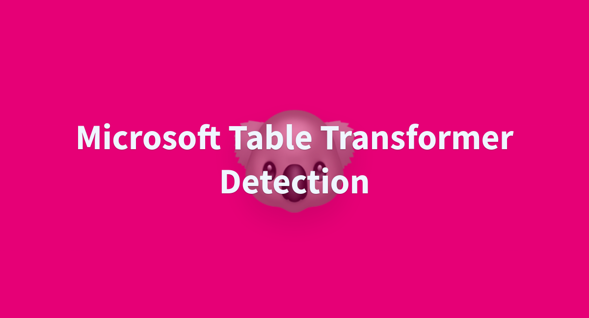 G1hf Microsoft Table Transformer Detection At Main