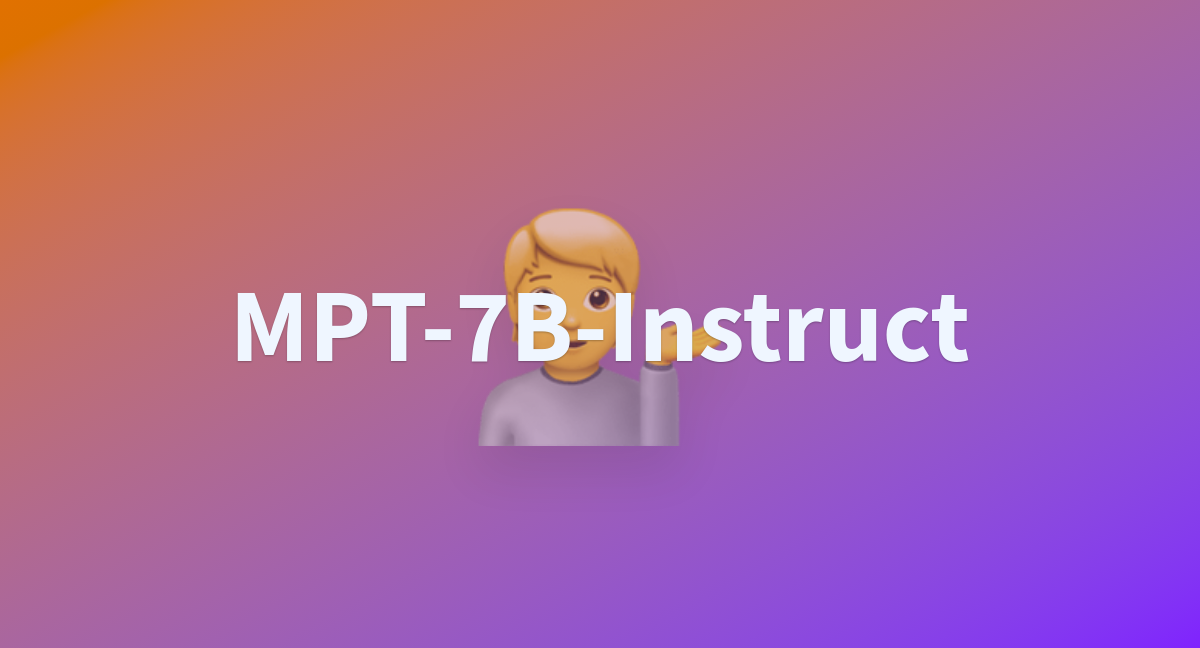 MPT-7B-Instruct - a Hugging Face Space by geoffreyporto MPT-7B-Instruct - a Hugging Face Space by geoffreyporto