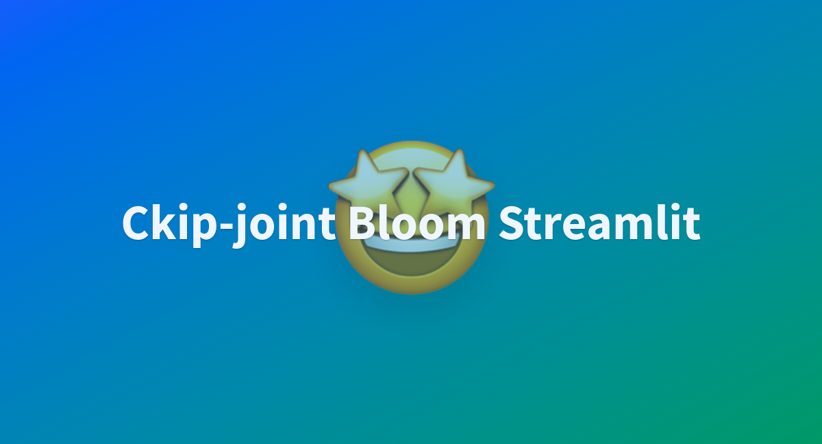 main.py · jeffeux/ckip-joint_bloom_streamlit at main main.py · jeffeux/ckip-joint_bloom_streamlit at main