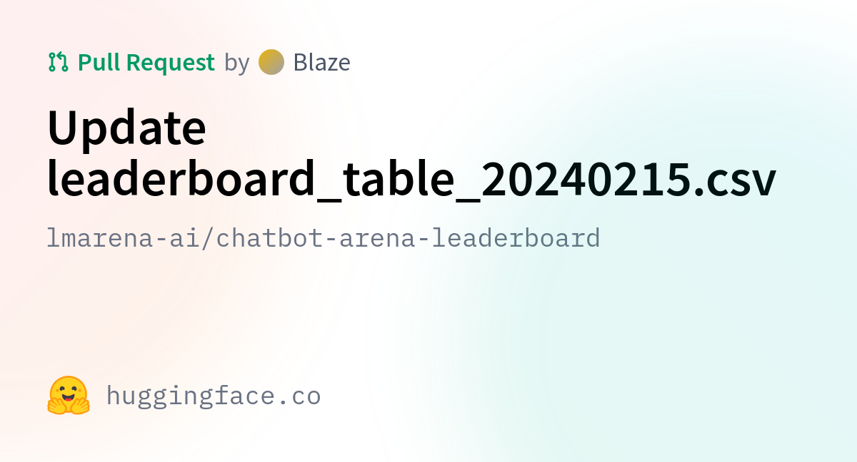 lmsys/chatbot-arena-leaderboard · Update leaderboard_table_20240215.csv lmsys/chatbot-arena-leaderboard · Update leaderboard_table_20240215.csv