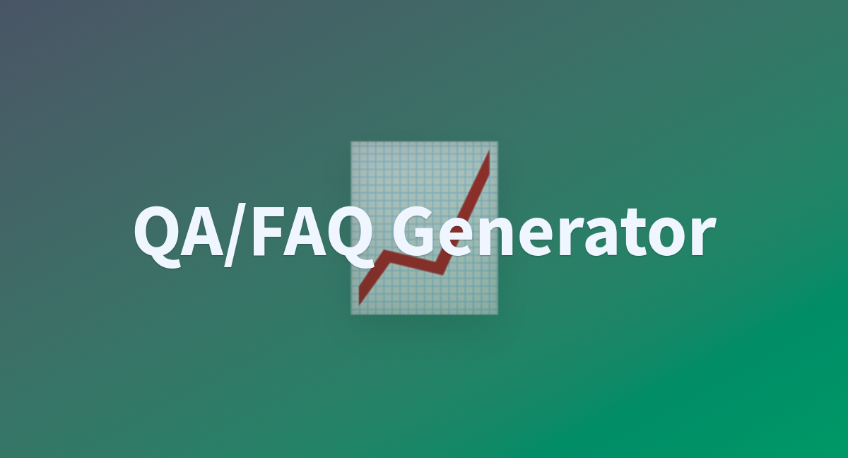 QA/FAQ Generator - a Hugging Face Space by philipp-zettl QA/FAQ Generator - a Hugging Face Space by philipp-zettl