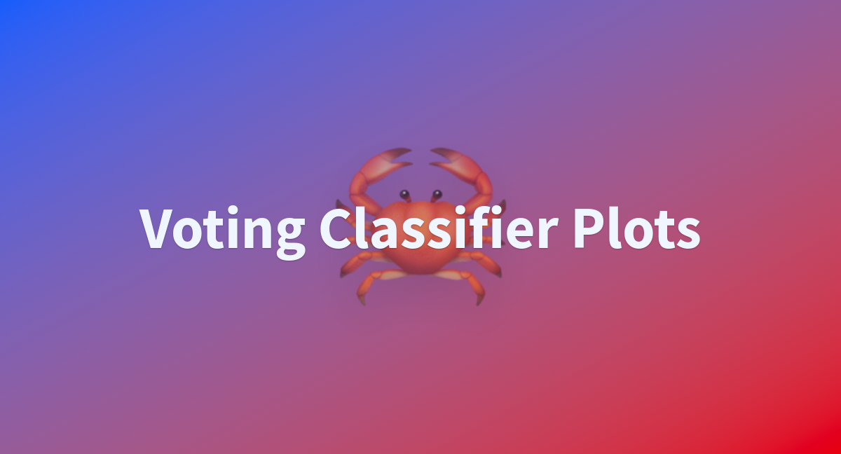 Voting Classifier Plots - a Hugging Face Space by sklearn-docs Voting Classifier Plots - a Hugging Face Space by sklearn-docs