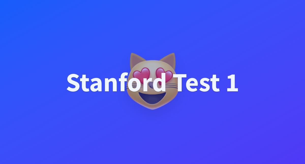 Stanford Test 1 - a Hugging Face Space by sureshsugumar Stanford Test 1 - a Hugging Face Space by sureshsugumar