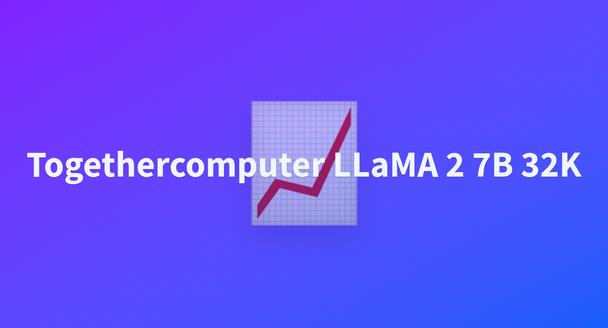 Togethercomputer LLaMA 2 7B 32K - a Hugging Face Space by szimeus Togethercomputer LLaMA 2 7B 32K - a Hugging Face Space by szimeus