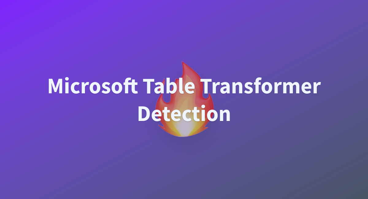 Tarandeep4552 Microsoft Table Transformer Detection At Main