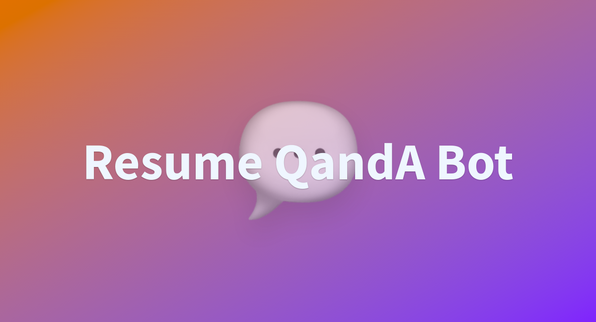 Resume Qanda Bot A Hugging Face Space By Umaa123