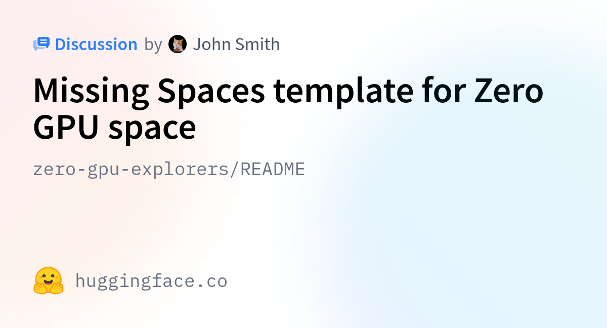 zero-gpu-explorers/README · Missing Spaces template for Zero GPU space zero-gpu-explorers/README · Missing Spaces template for Zero GPU space